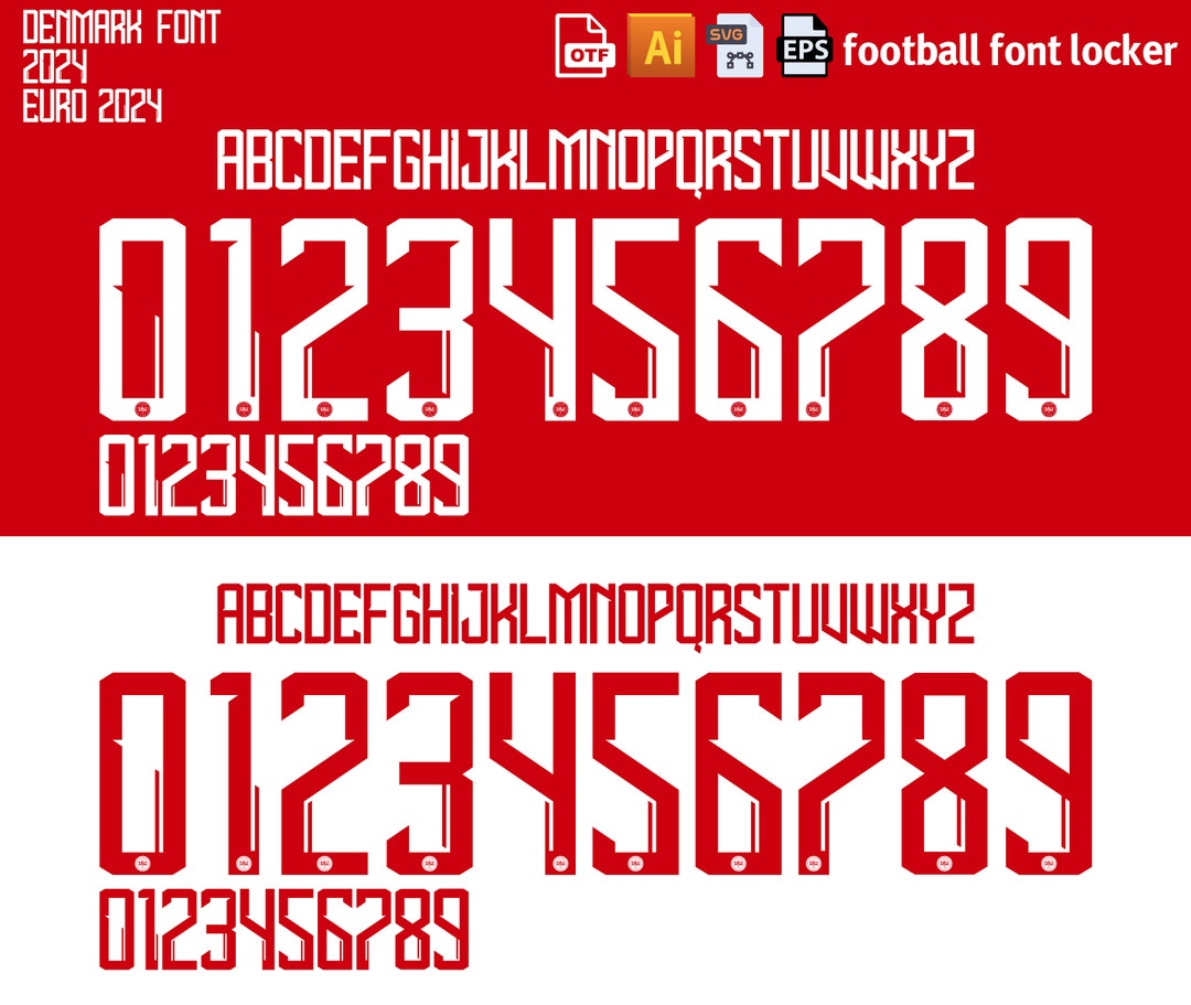 Font Vector Denmark Euro 2024 in OTF, SVG, EPS, Ai - Etsy