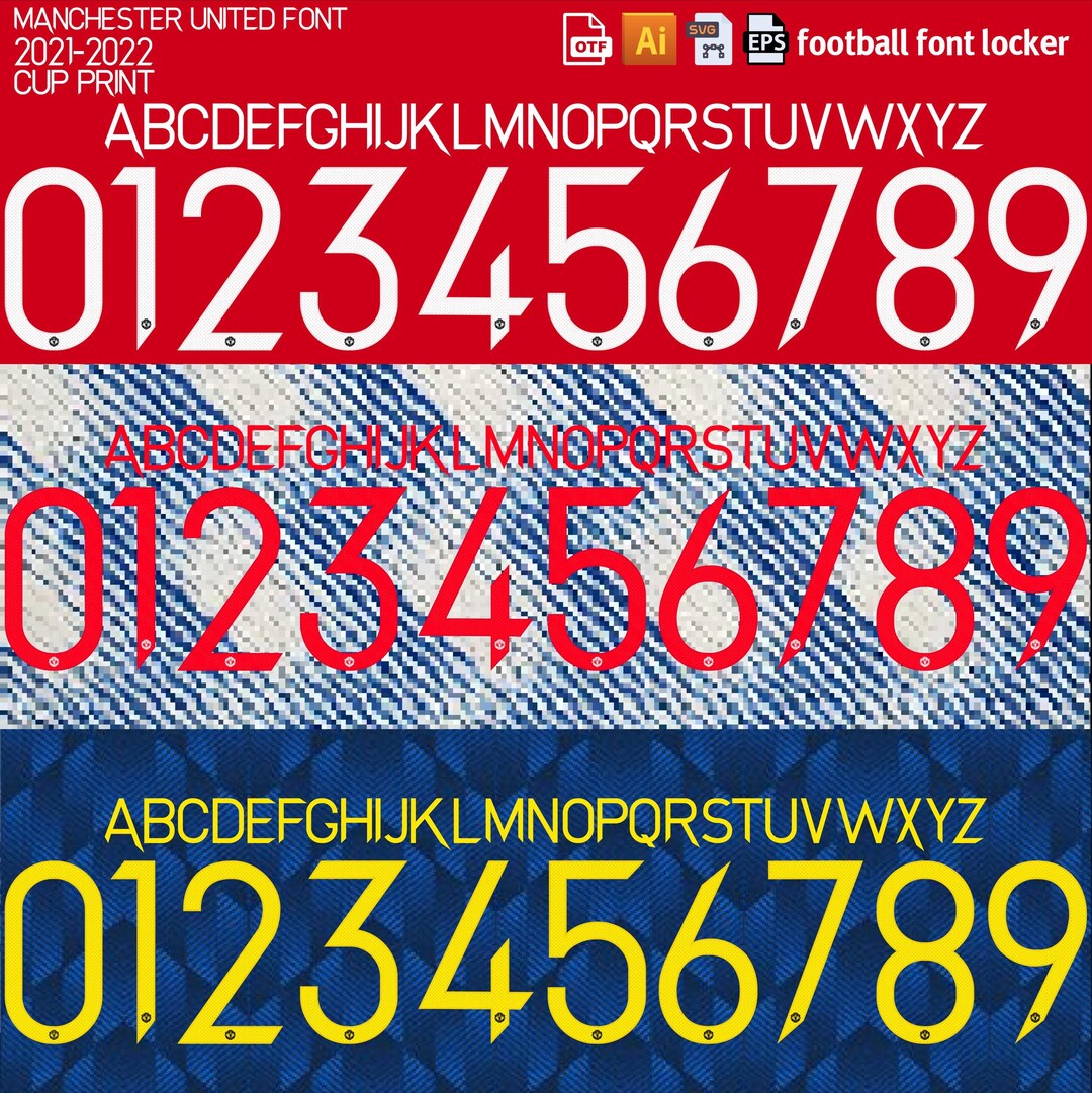 Font Vector Manchester United 2021-2022 in OTF, SVG, Ai - Etsy