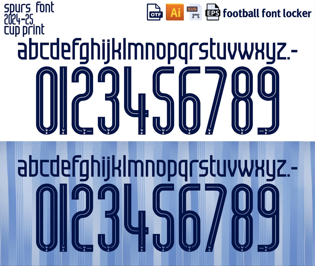 Font Vector Tottenham Hotspur 2024-2025 for Home and Away in OTF, SVG ...