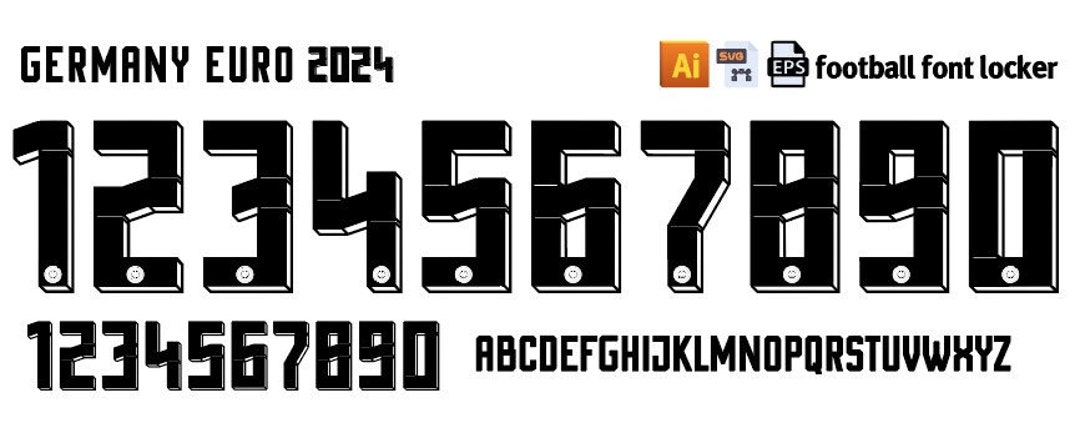 Font Vector Germany Euro 2024 in SVG, EPS, Ai - Etsy Canada