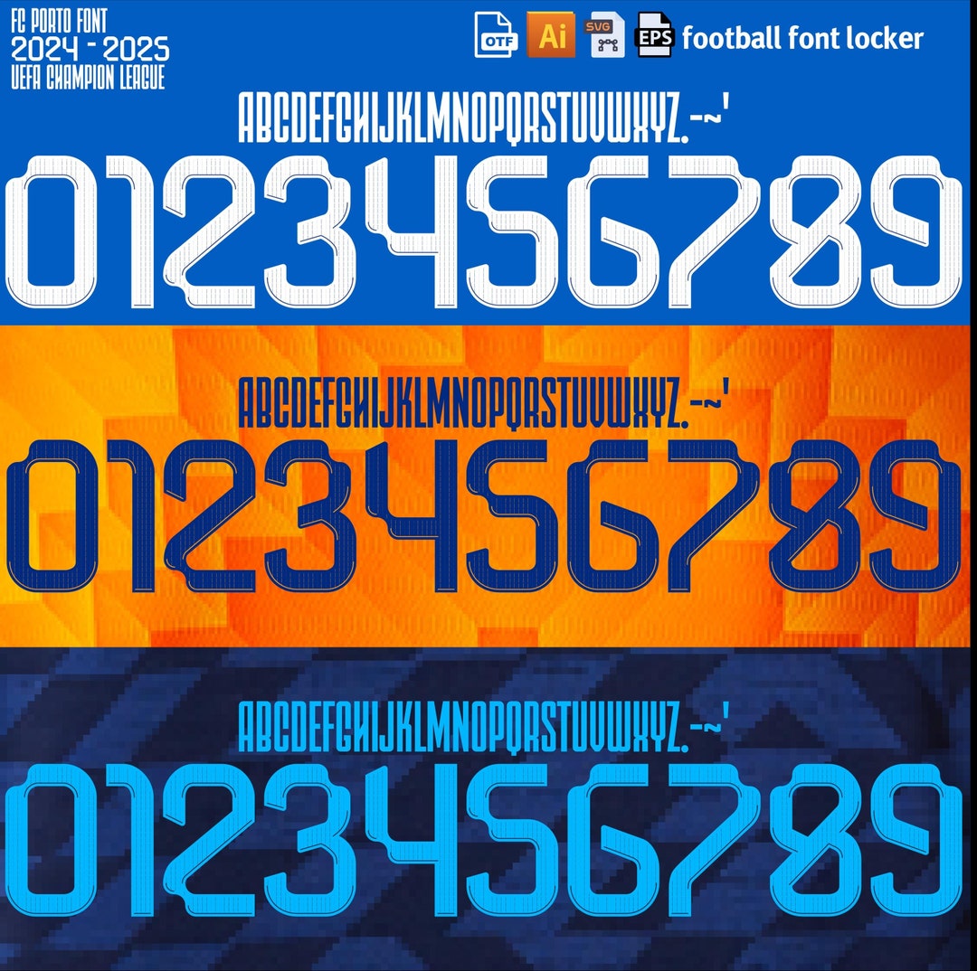 Font Vector FC Porto 2024-2025 Champion League in Otf, SVG, EPS, Ai ...
