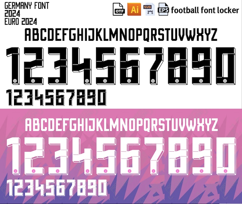 Font Vector Germany Euro 2024 in OTF, SVG, EPS, Ai - Etsy Australia