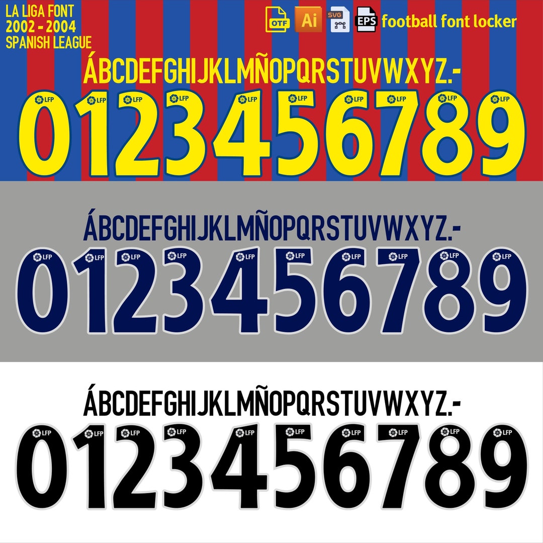 Font Vector La Liga 2002-04 in EPS, SVG, Ai - Etsy UK