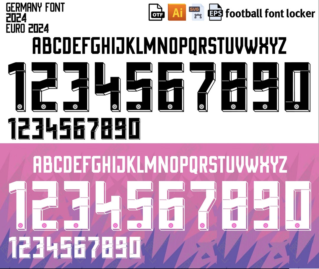 Font Vector Germany Euro 2024 in OTF, SVG, EPS, Ai - Etsy UK