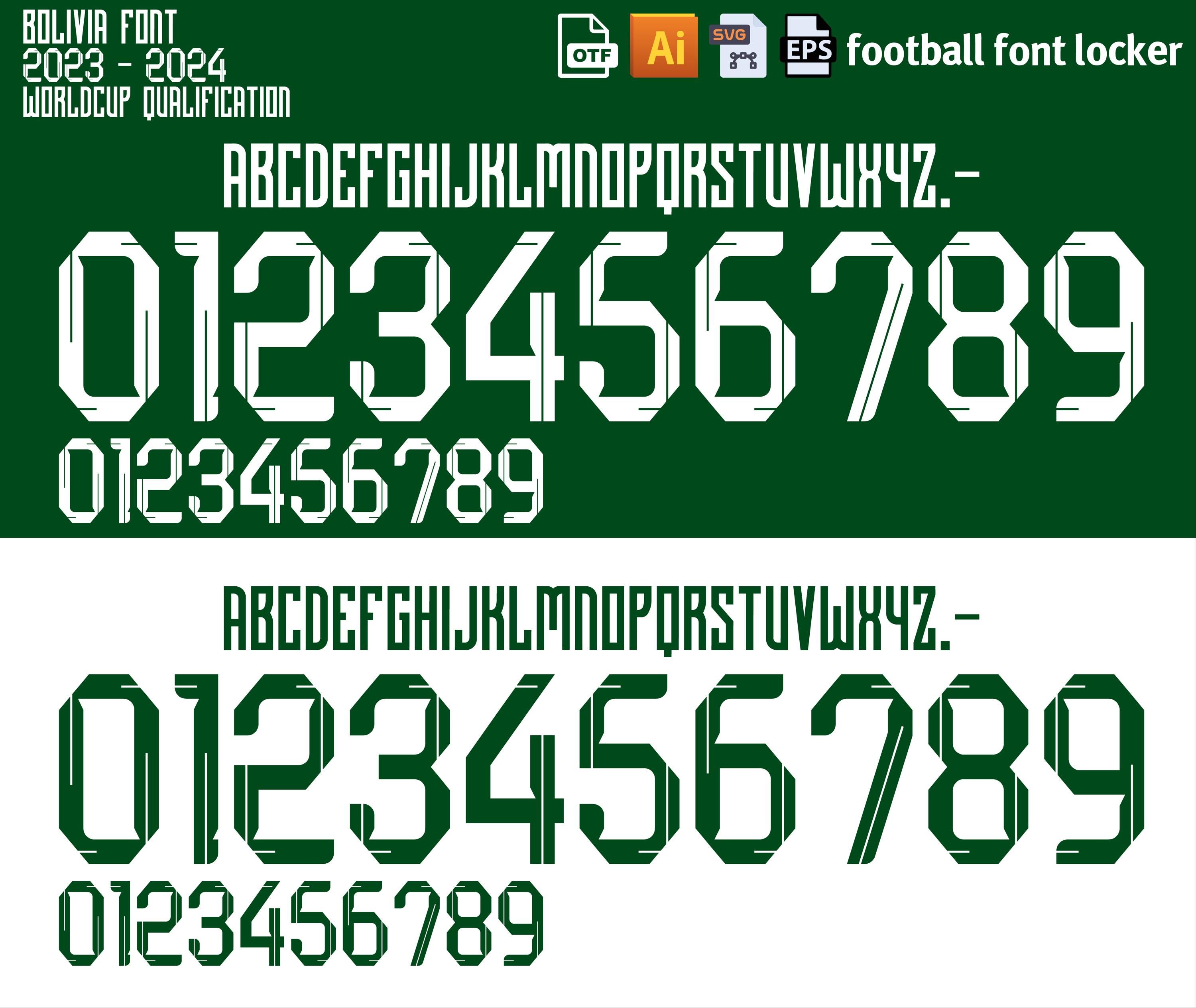 Font Vector Bolivia 2023-24 in OTF, Ttf, SVG, EPS, Ai - Etsy