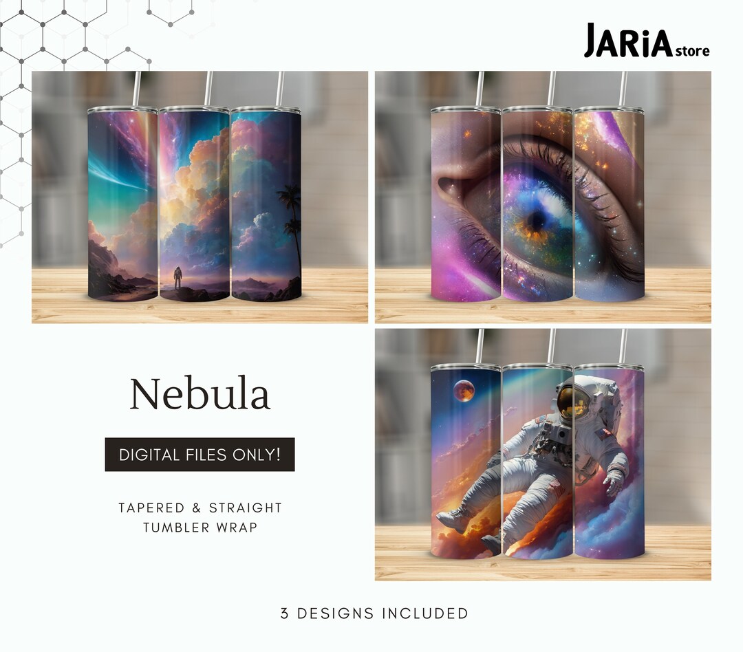 NEBULA 20 Oz Skinny TUMBLER Wrap Digital Download PNG Space Galaxy ...