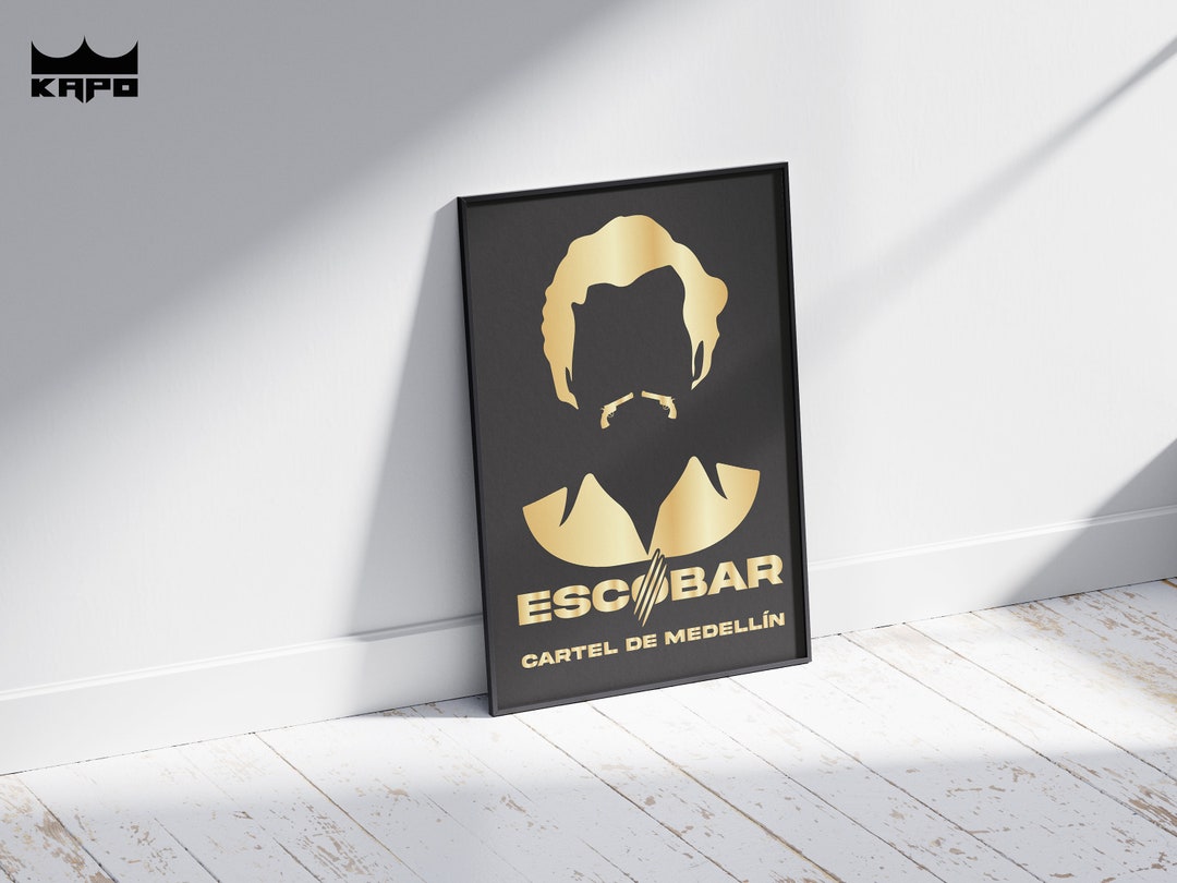 Pablo Escobar Pistols Moustache Minimal Poster - Etsy