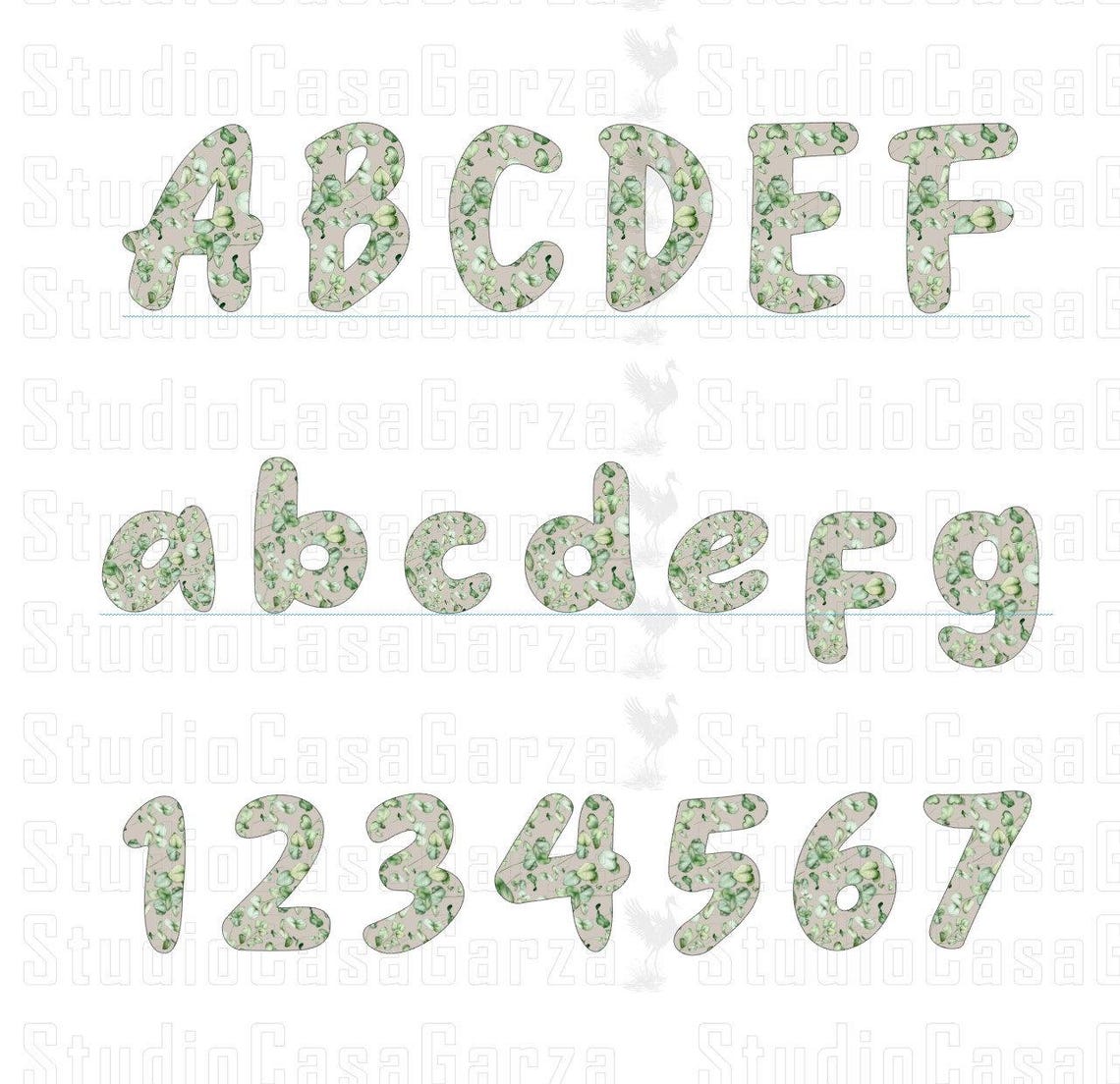 Eucalyptus Alphabet, Eucalyptus Letters - Etsy