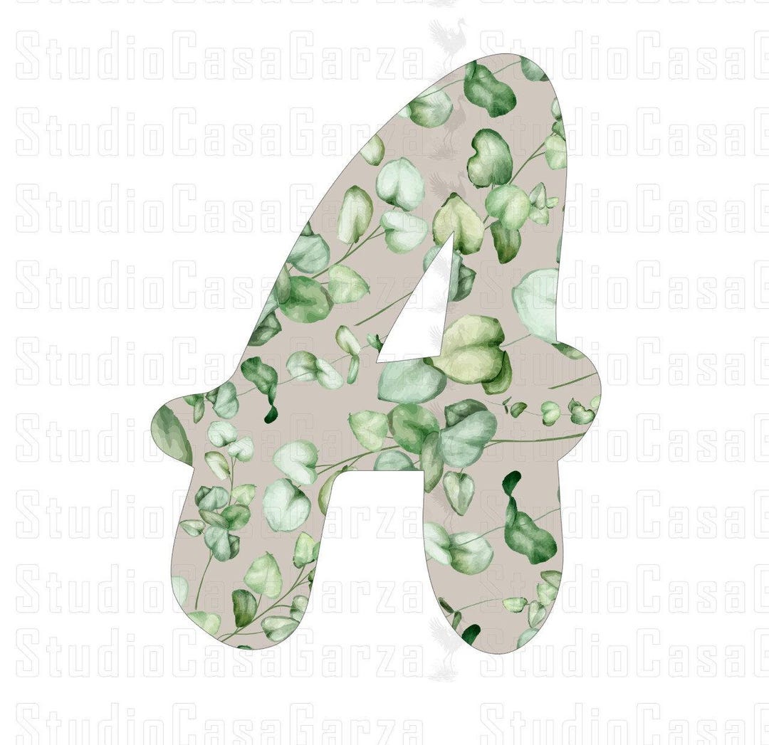 Eucalyptus Alphabet, Eucalyptus Letters - Etsy