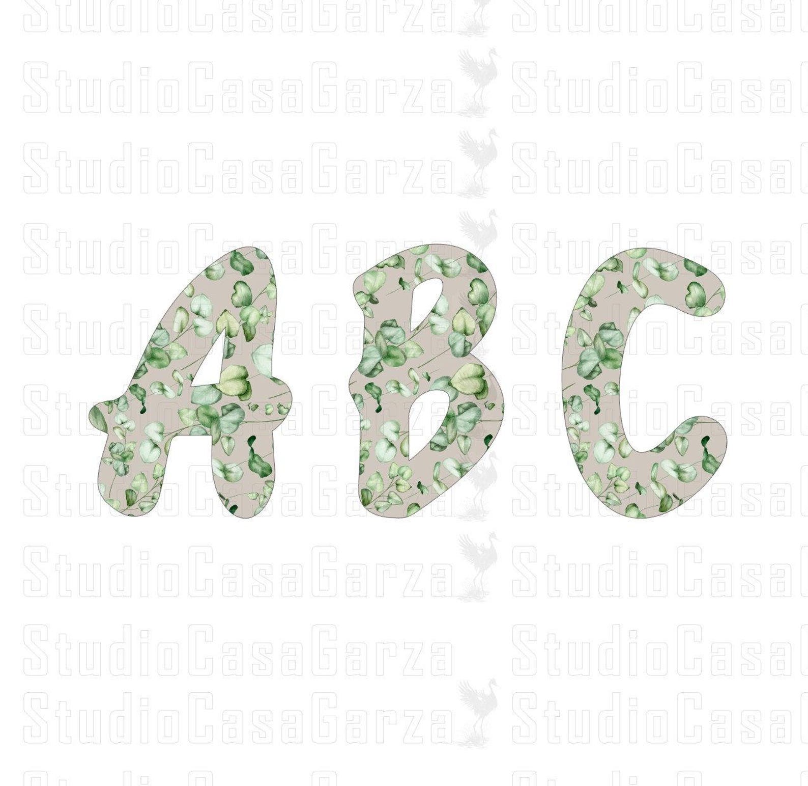 Eucalyptus Alphabet, Eucalyptus Letters - Etsy