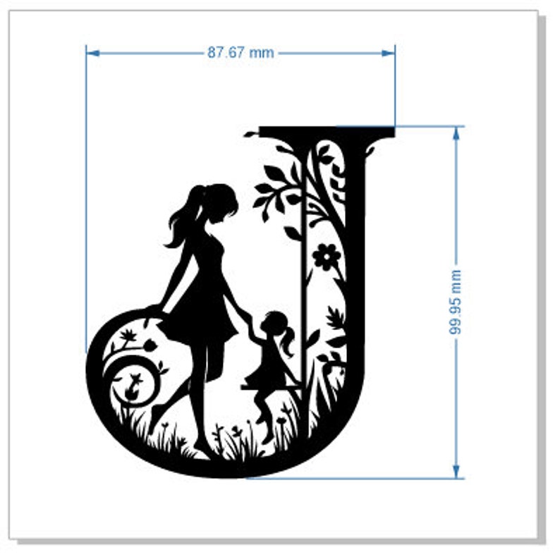 Monogram Miniature Letters - Letter J SVG, Monogram, Wedding, Alphabet ...