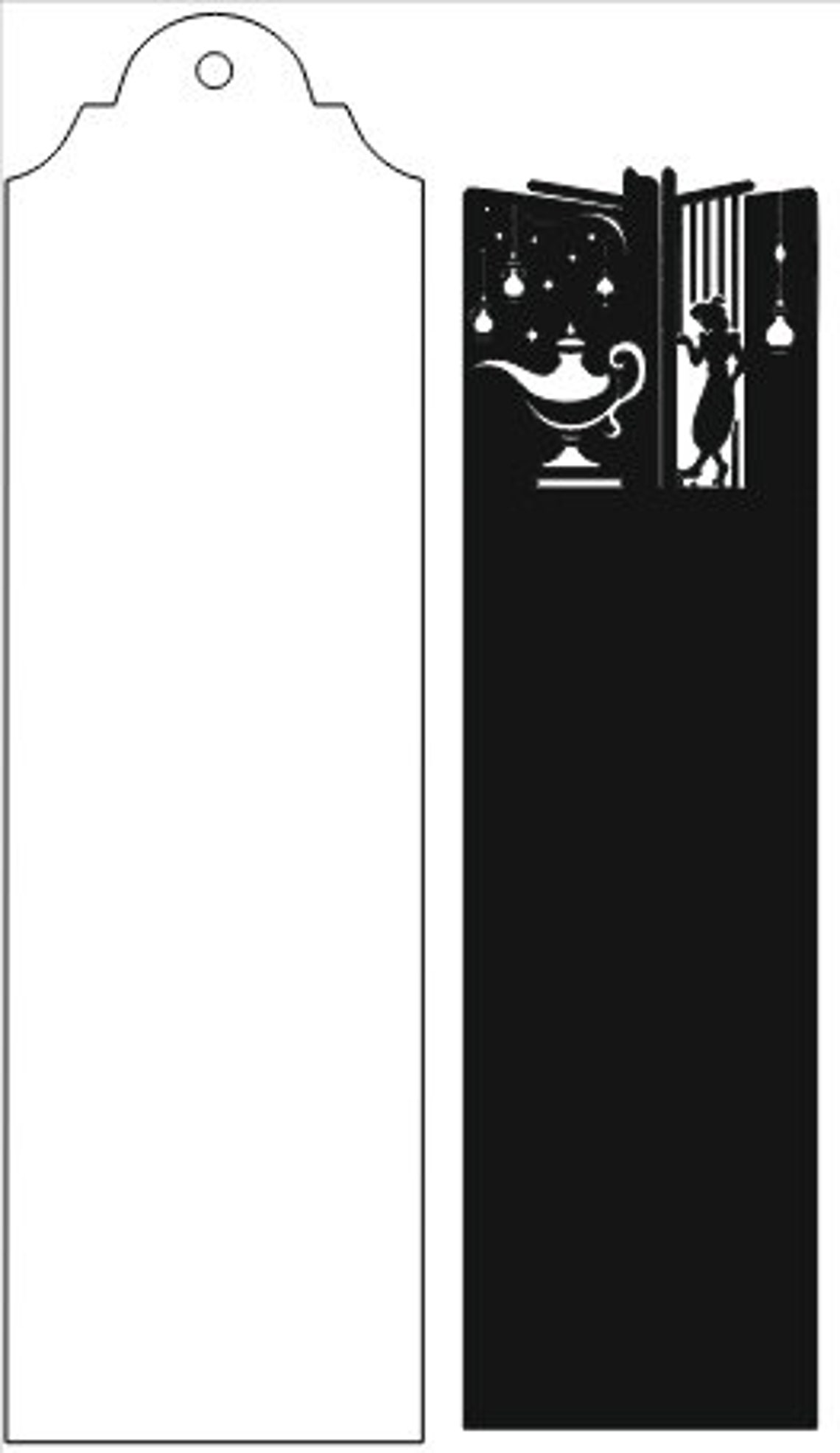 Papercut Template Bookmark 'aladdin and the Magic Lamp 2' for Laser ...