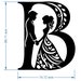 Monogram Miniature Wedding Letters - Letter B SVG, Monogram, Wedding ...