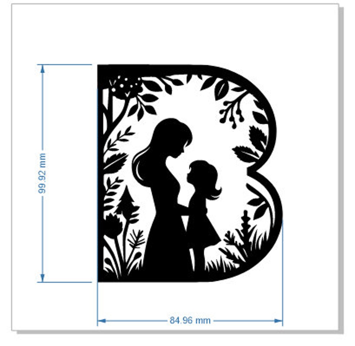 Monogram Miniature Letters - Letter B SVG, Monogram, Wedding, Alphabet ...