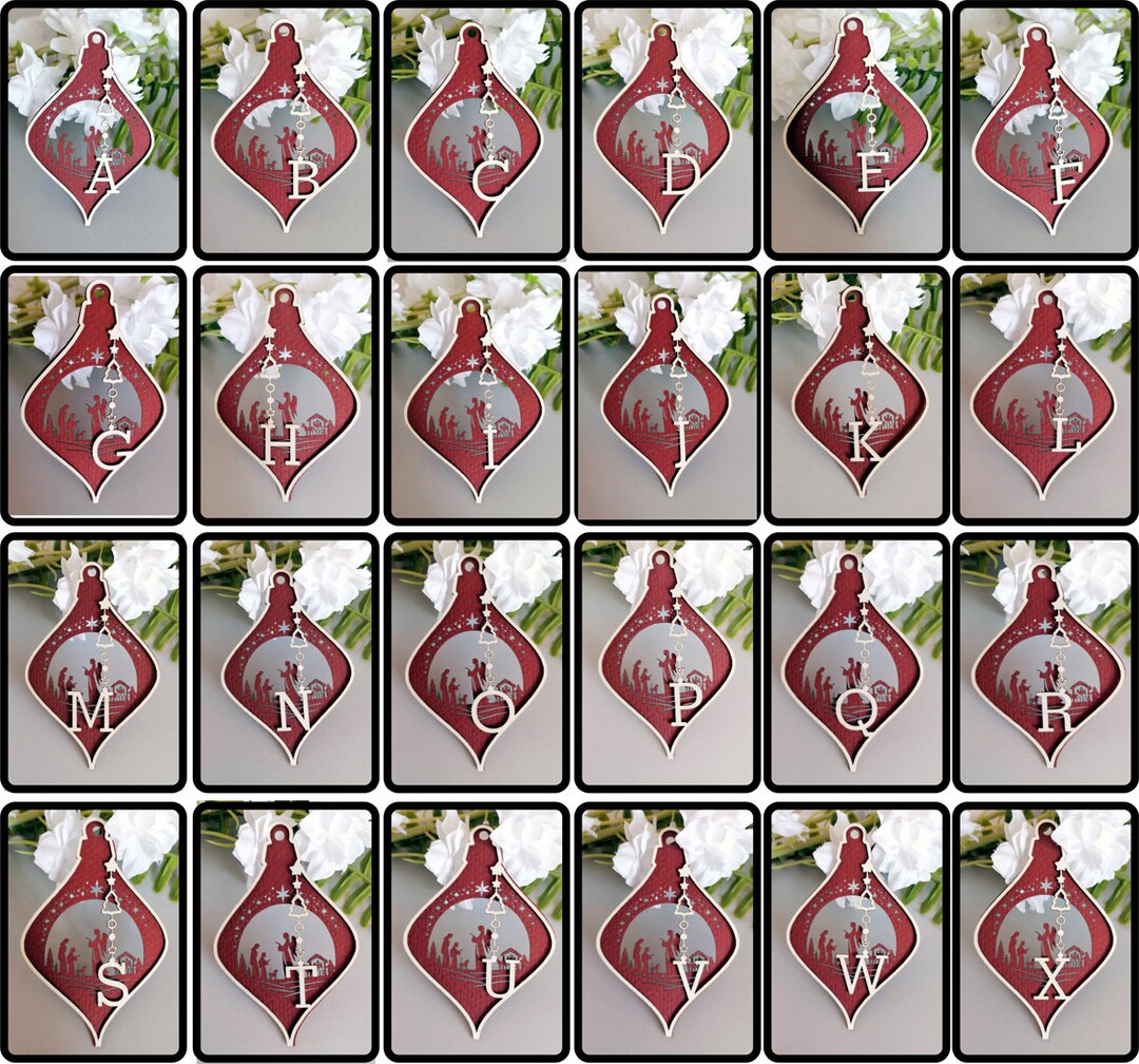 Arabesque Christmas Latin Alphabet SVG, Monogram, Wedding, Alphabet ...