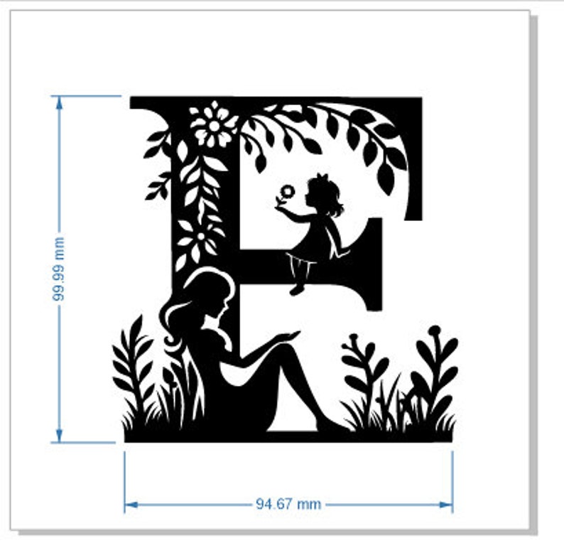 Monogram Miniature Letters - Letter F SVG, Monogram, Wedding, Alphabet ...