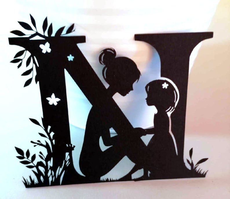 Monogram Miniature Letters Letter N SVG, Monogram, Wedding, Alphabet ...