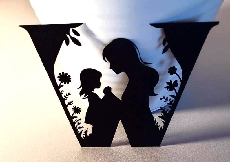 Monogram Miniature Letters Letter W SVG, Monogram, Wedding, Alphabet ...