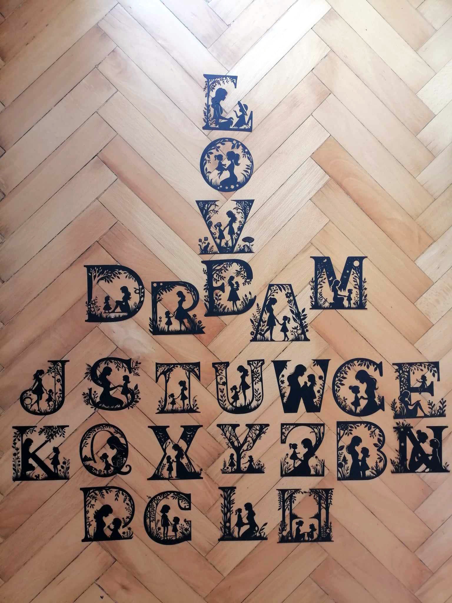 Monogram Miniature Letters - Alphabet A-Z SVG, Monogram, Wedding ...