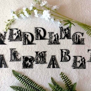 Monogram Miniature Wedding Letters - Letter B SVG, Monogram, Wedding ...