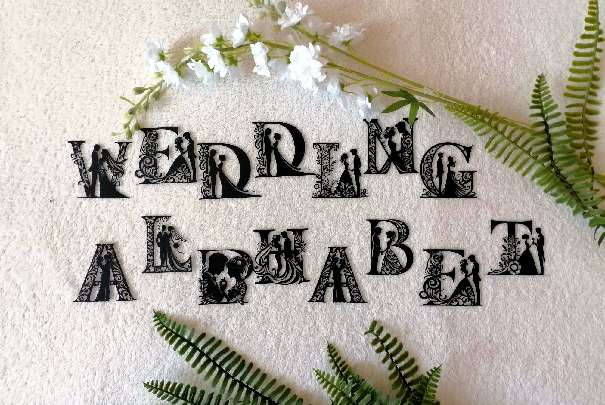 Monogram Miniature Wedding Letters - Letter B SVG, Monogram, Wedding ...