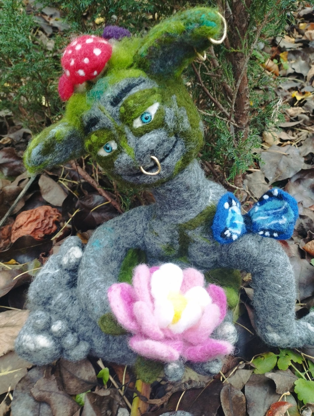 Needle Felted Felted Troll Needle Felted Animals Soft Sculpture Needle ...