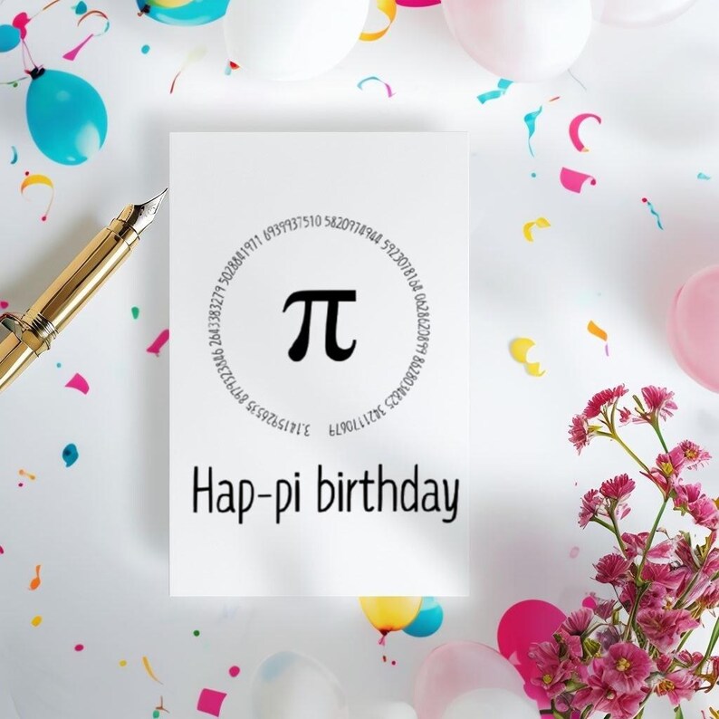 Funny Math Nerd Birthday Card, Geek Gift, Mathematical Humor, Unique ...