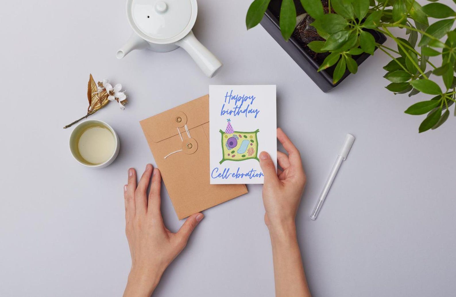 Happy Birthday Cell-ebration - Funny Biology Birthday Card - Instant ...