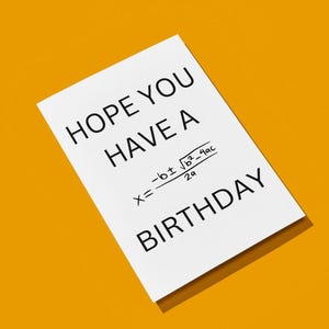 Math Birthday Card, Math Geek Geburtstag, Happy Birthday Pi Math, Funny ...