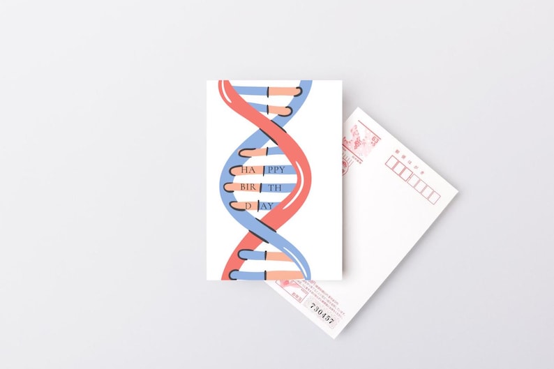 Happy Birthday DNA Card - Biology Birthday Card - Science-themed ...