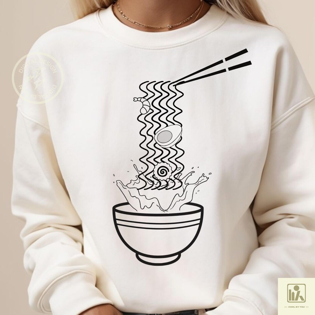 Ramen Noodles Digital Design, Asian Food Art, Printable Kitchen Decor ...