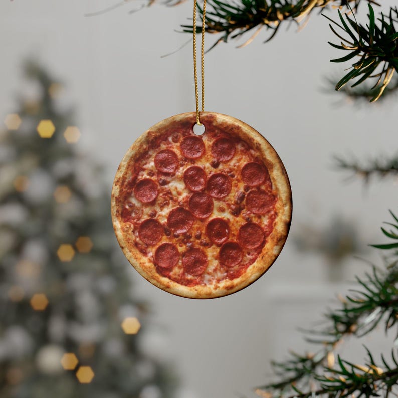 Pizza Lover Christmas Ornament, Italia Inspired Decor, Italian Food ...