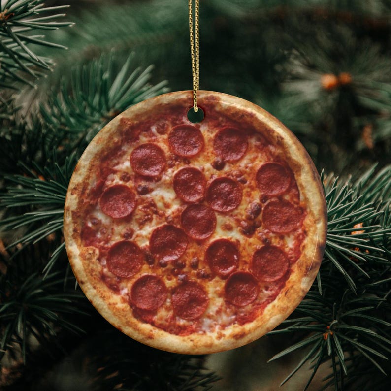 Pizza Lover Christmas Ornament, Italia Inspired Decor, Italian Food ...