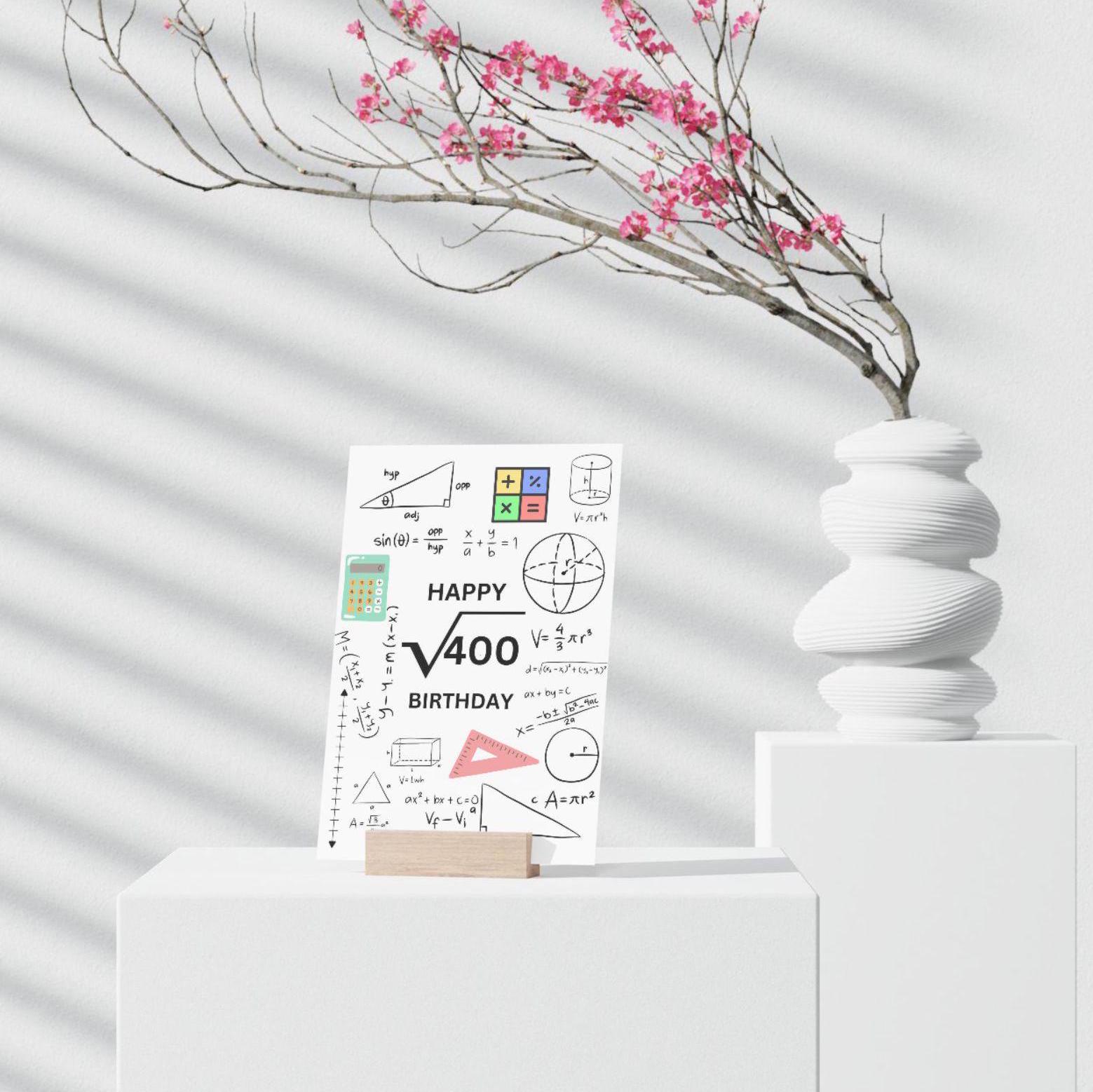 Choose Any Age - Square Root Birthday Card for Him Her 7th 8th 10th ...