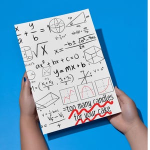 Funny Math Nerd Birthday Card, Geek Gift, Mathematical Humor, Unique ...