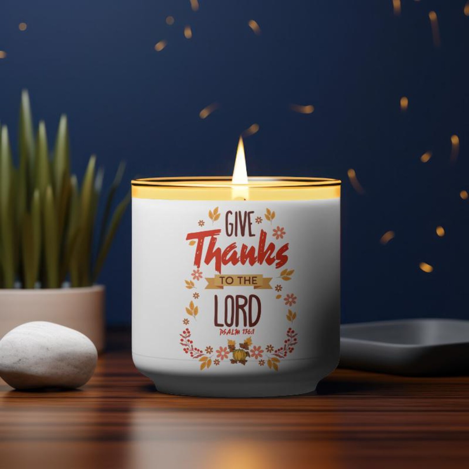 Give Thanks to the Lord Jesus PNG, Fall Thanksgiving Graphic, Religious ...