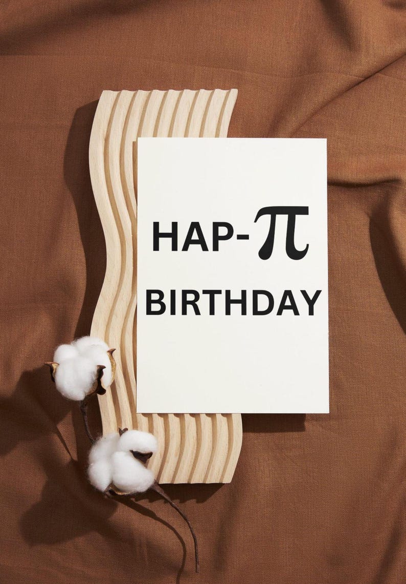 Funny "happi-pi Birthday" Card With Pi Symbol, Math Lover Birthday Card ...