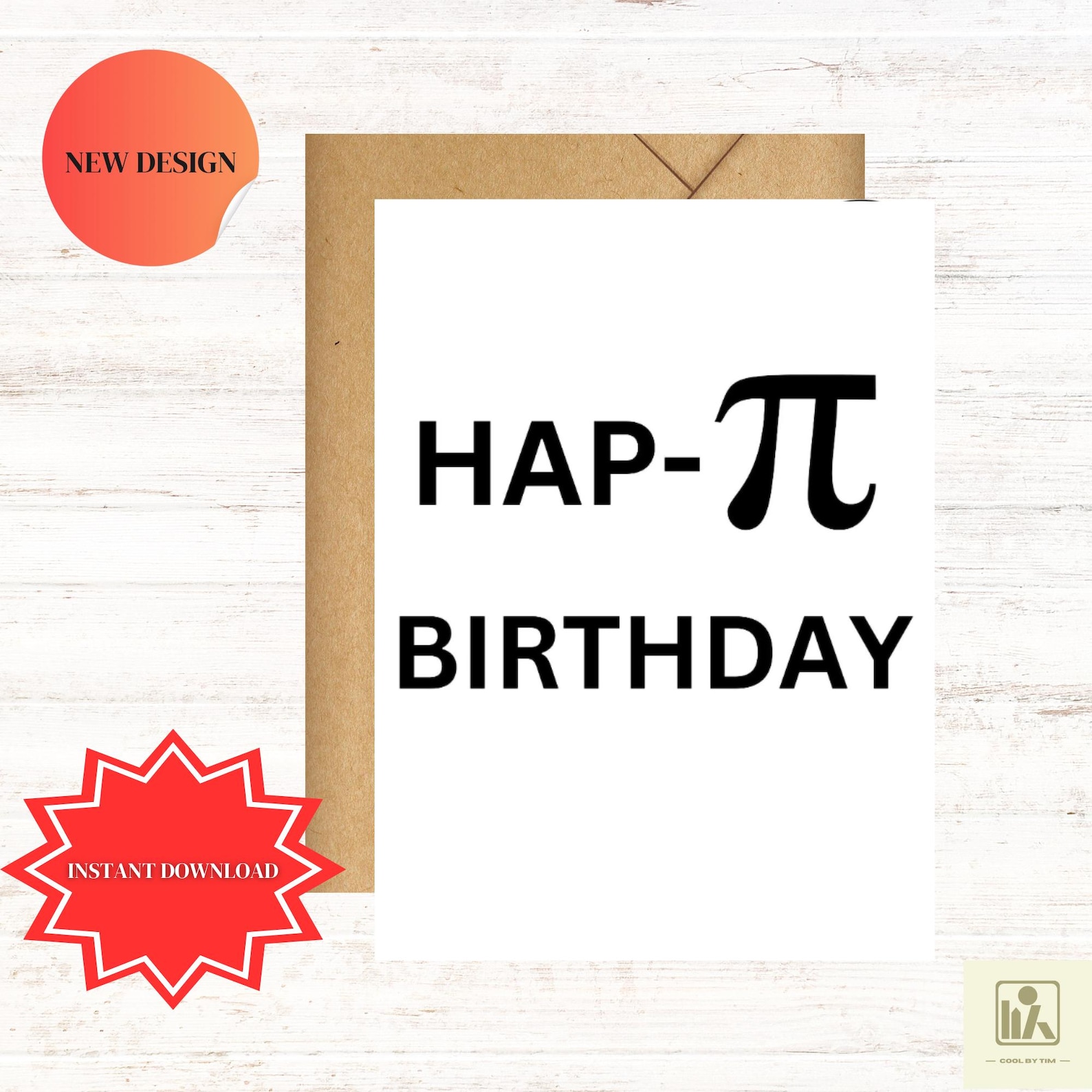 Funny "happi-pi Birthday" Card With Pi Symbol, Math Lover Birthday Card ...