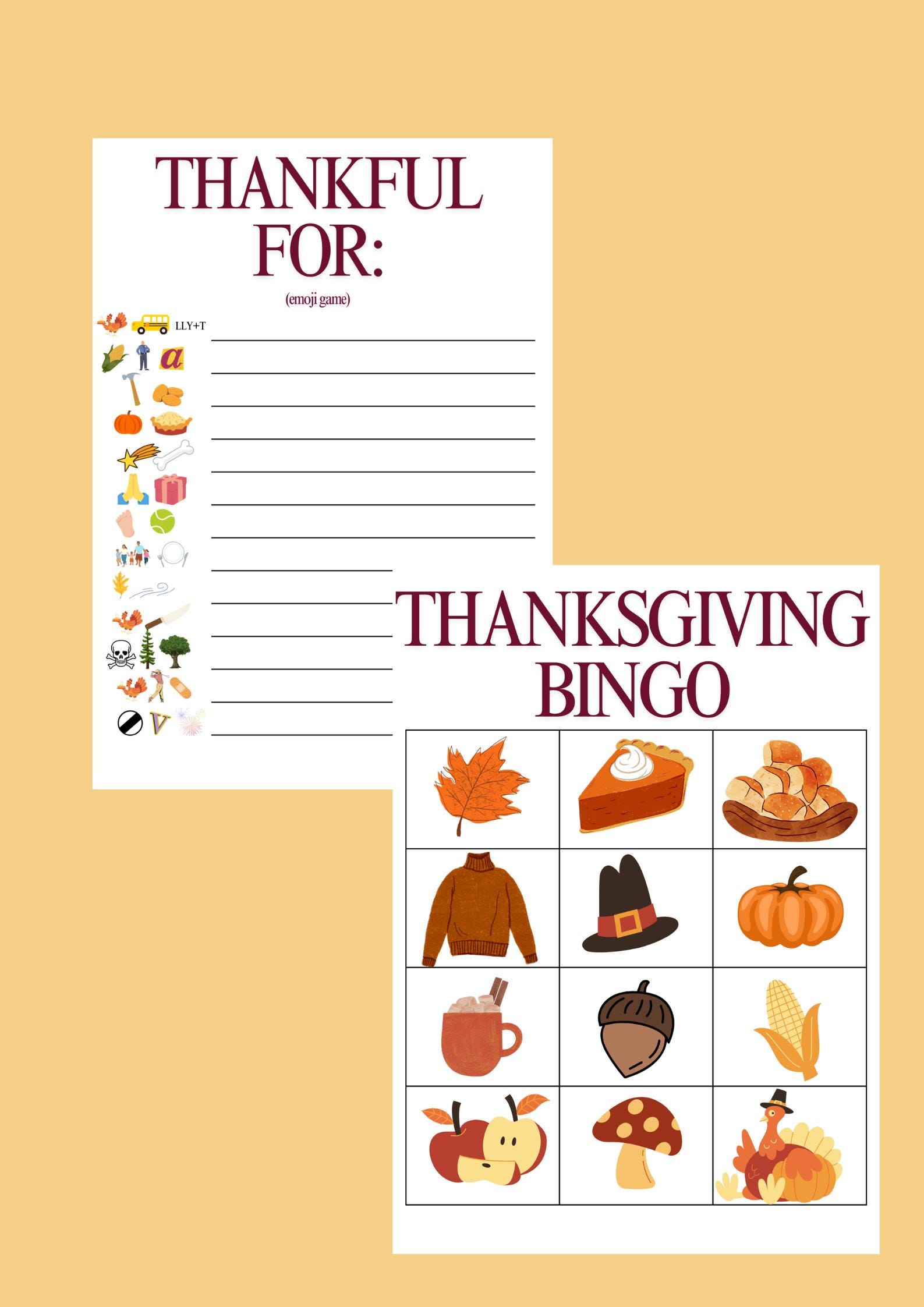 Thanksgiving Printable Games | Thanksgiving Games Bundle | Thanksgiving ...