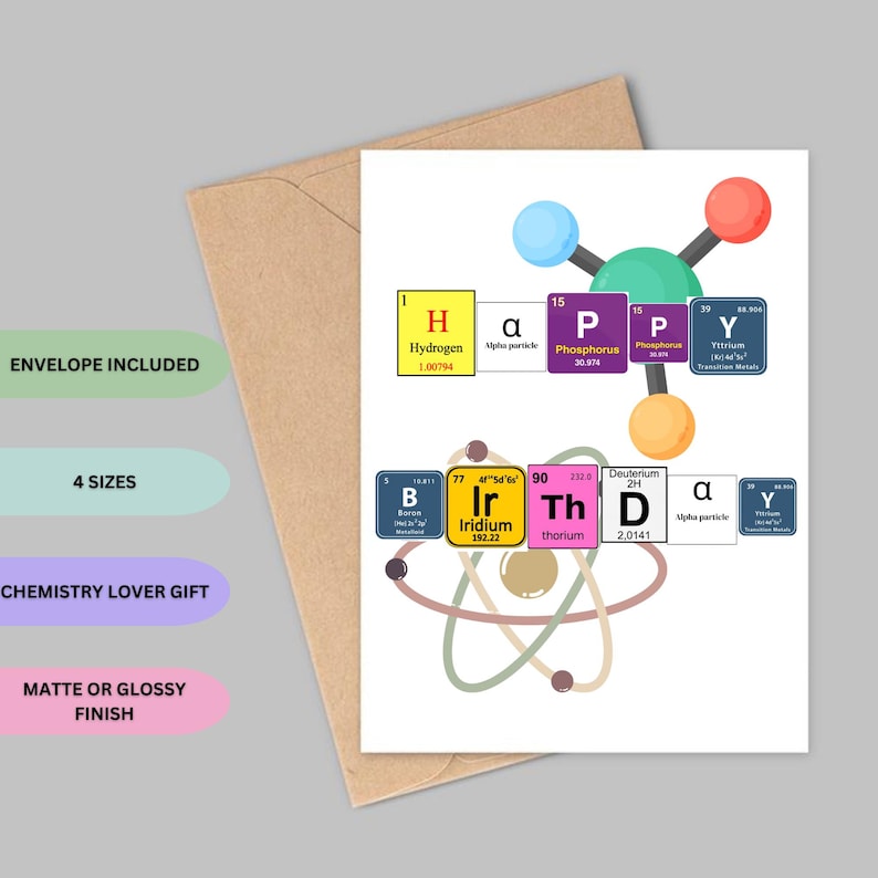 Chemistry Pun Birthday Card, Science Lover Card, Cute Pun Card, Fun ...
