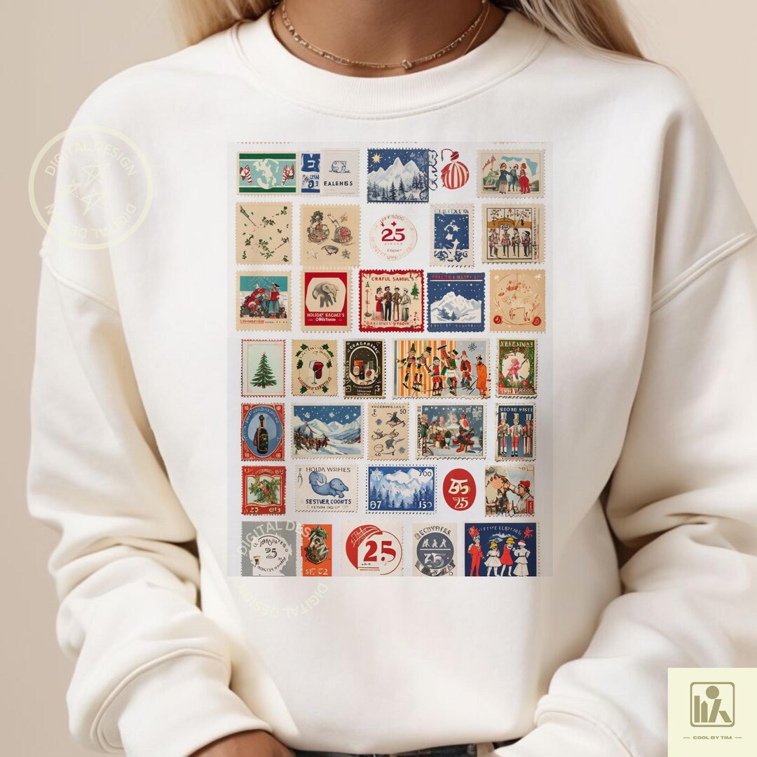 Retro Christmas Poster, Printable Vintage Christmas Art, Retro ...