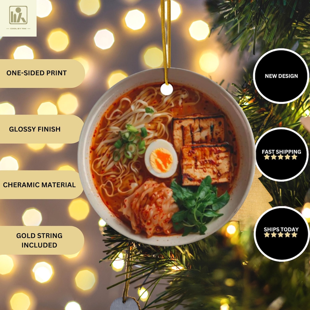 Ramen Christmas Ornament, Ramen, Ramen Noodels, Japanese Food, Asian ...