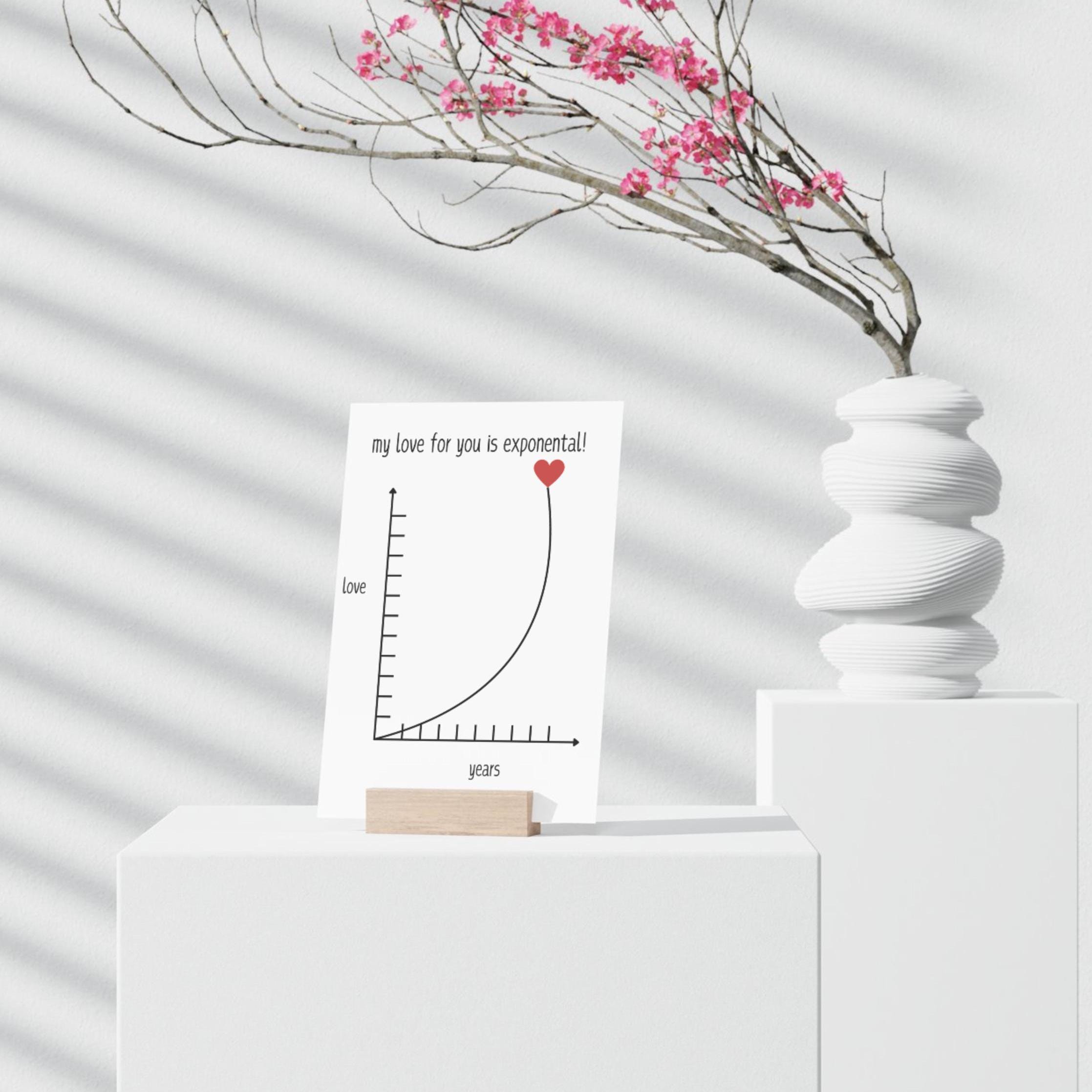 Funny Mathematical Birthday Card, Love Nerd Geek Gift, Unique Greeting ...