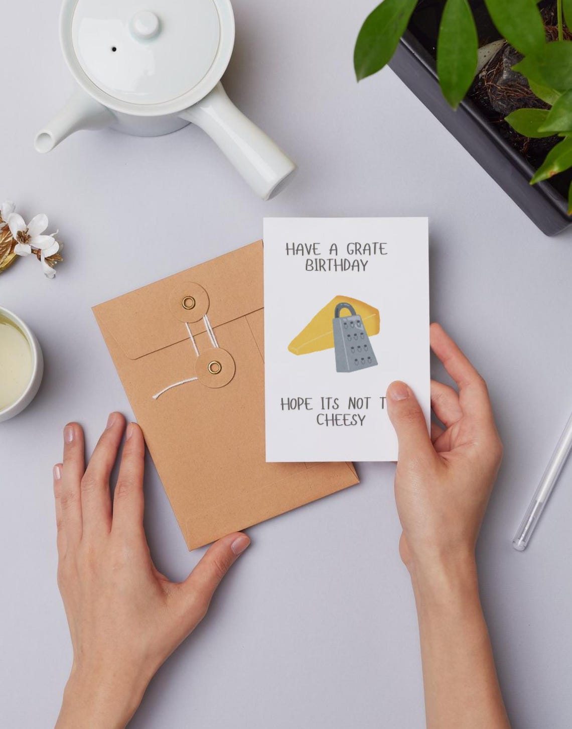 Funny "have a Grate Birthday – Hope It’s Not Too Cheesy" Birthday Card ...