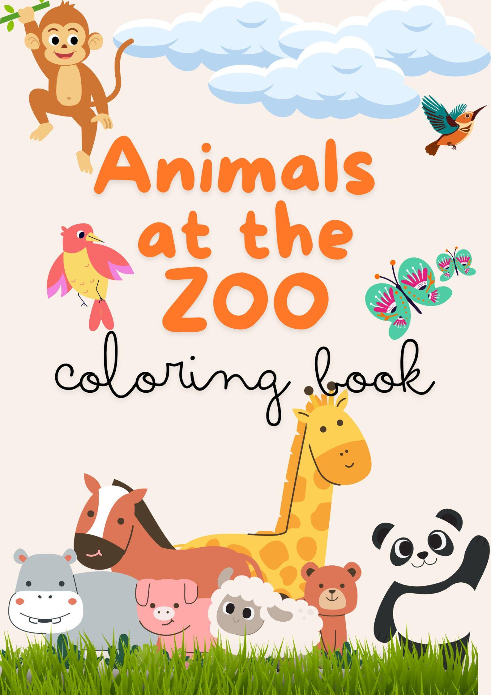 Zoo Animals Coloring Book for Kids & Toddlers | Fun Printable Activity ...