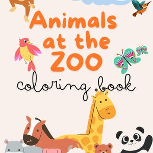 Zoo Animals Coloring Book for Kids & Toddlers | Fun Printable Activity ...