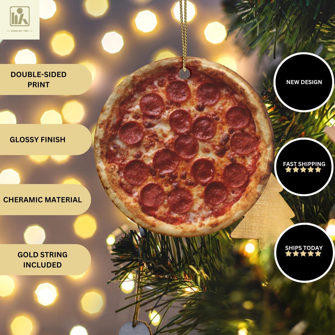 Pizza Lover Christmas Ornament, Italia Inspired Decor, Italian Food ...