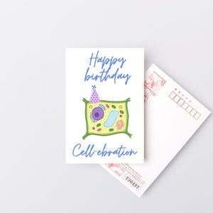 Happy Birthday Cell-ebration - Funny Biology Birthday Card - Instant ...