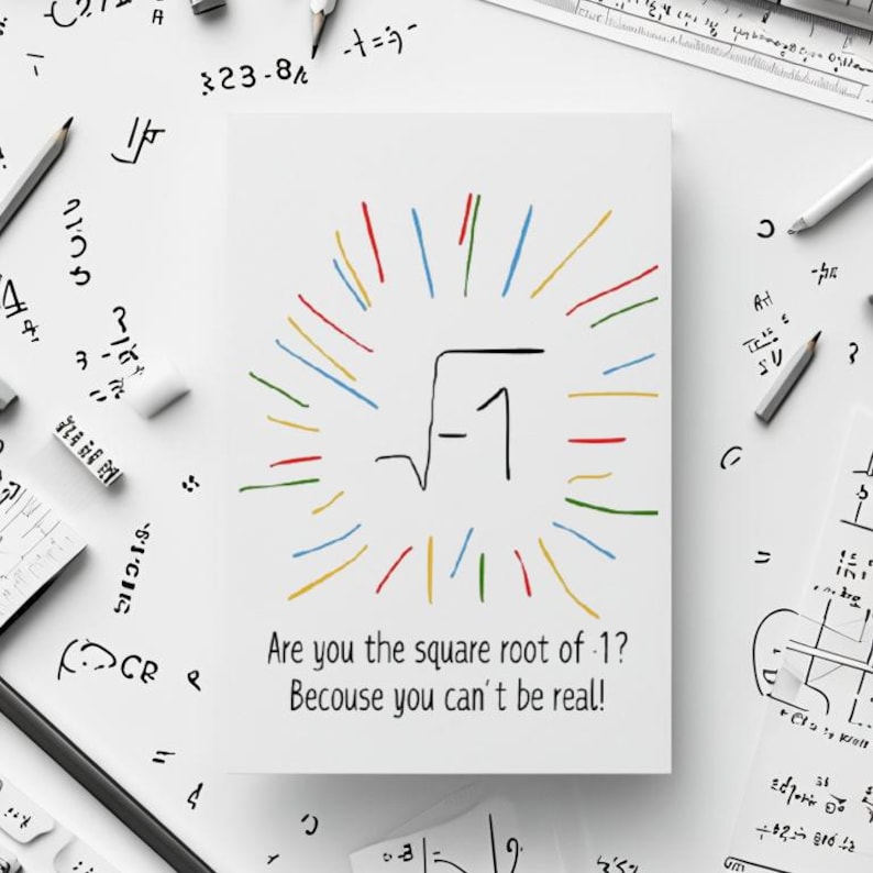 Funny Math Nerd Birthday Card, Geek Gift, Mathematical Humor, Unique ...