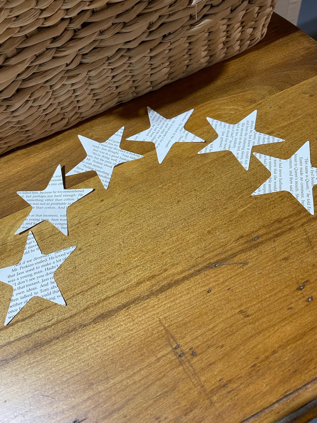 Vintage Book Stars, Book Pages Crafting Supplies, Book Pages Stars ...